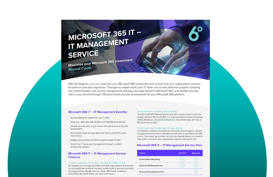 Microsoft 365 IT – IT Management Service - Six Degrees